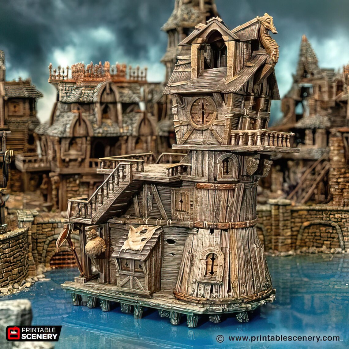 Pirate House Tabletop Terrain: Gunner's Rickety Roost, Printable ...