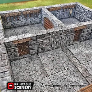 Prison Tile Set Large Room Building Openlock Printable Scenery Fantasy ...