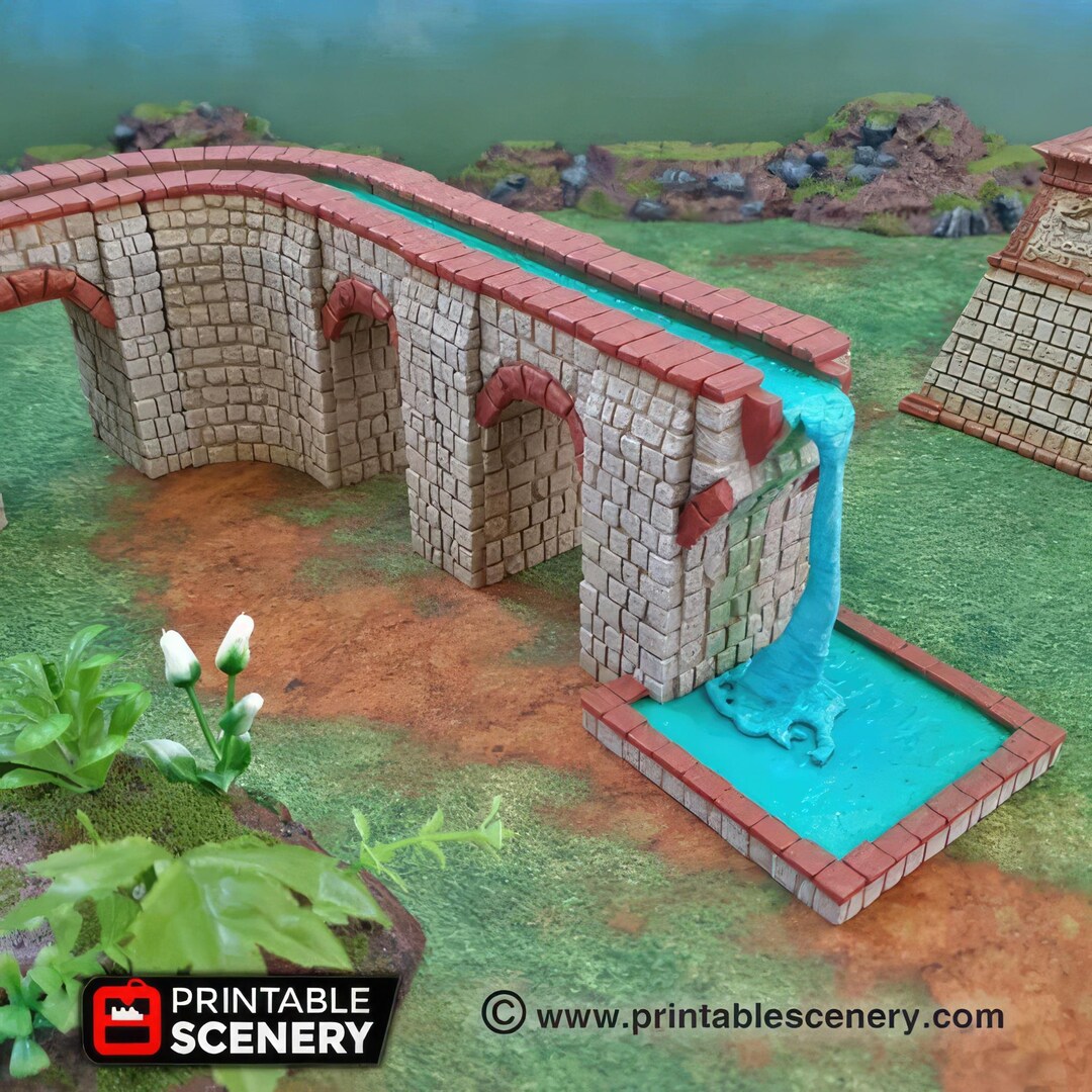 Aqueduct Tabletop Scatter Terrain Sci-fi Futuristic Fantasy Temple RPG ...