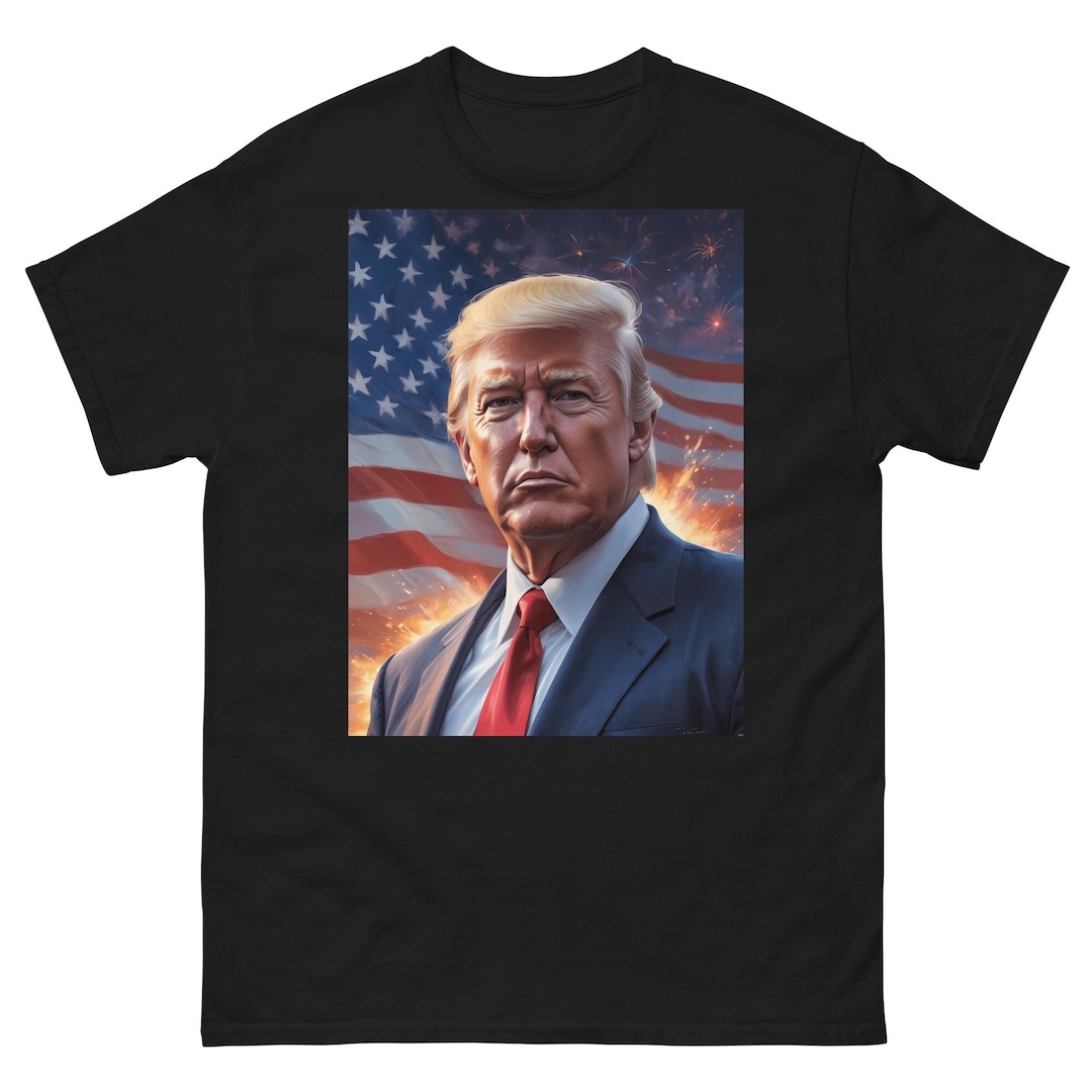 Donald Trump 2024 Portrait T-shirt for Patriots Sunrise Tshirt for MAGA ...