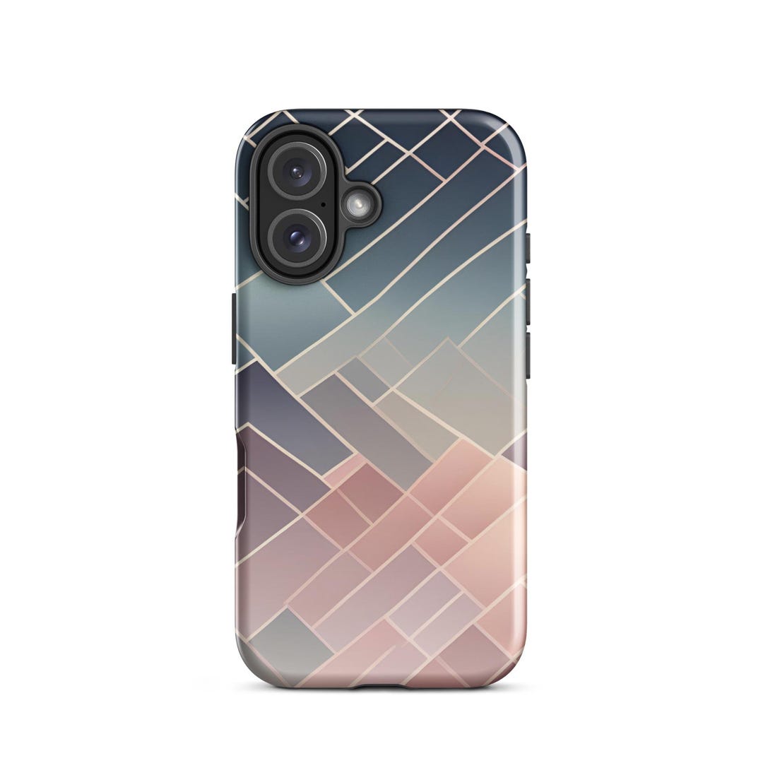 Gradient Art iPhone Case: Luxury Tough Case, Geometric Design - Etsy