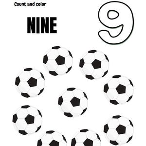 Kindergarten: Trace, Count, Color Printables! - Etsy