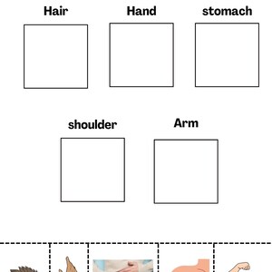 Grade 1: Body Parts Printable Worksheets for Kids - Etsy