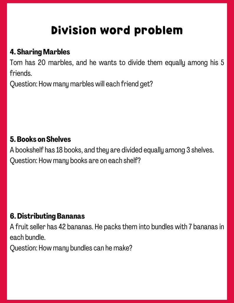 Grade 3: Math Worksheets Bundle - Multiplication, Division, Fractions ...