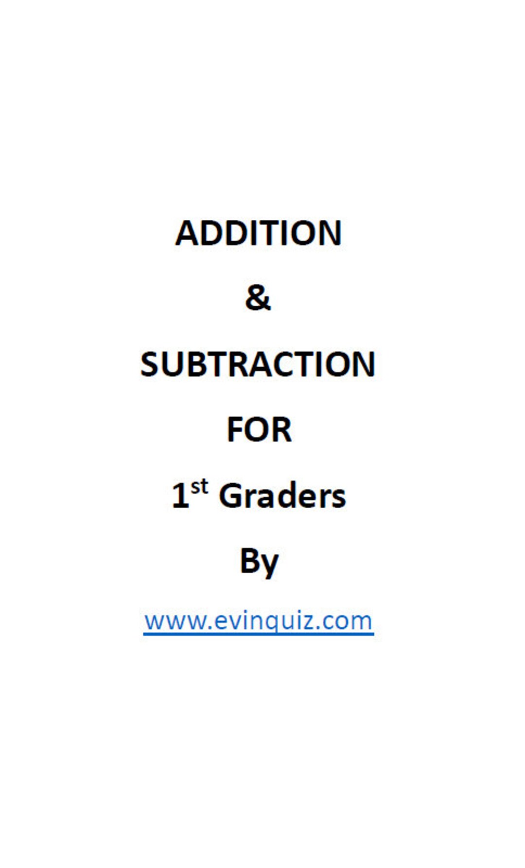 Grade 1: Math Worksheet for Frist Graders - Etsy UK