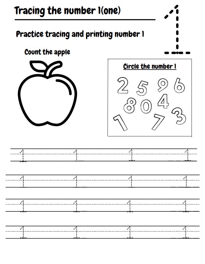 Kindergarten: Trace, Count, Color Printables! - Etsy