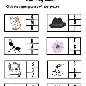Kindergarten: Learning Printables Fun Tracing, Matching Sound ...