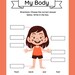 Grade 1: Body Parts Printable Worksheets for Kids - Etsy