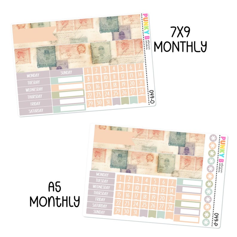 STAMP COLLECTOR Monthly Layout Kit - Etsy