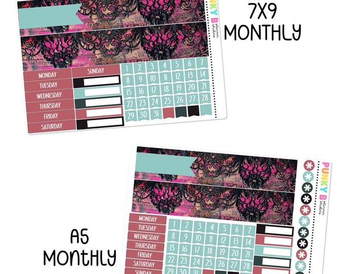 SCARLETT | Monthly Layout Kit - Etsy