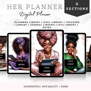 Black Girl Planner Digital Planner for That Girl iPad Goodnotes Planner ...