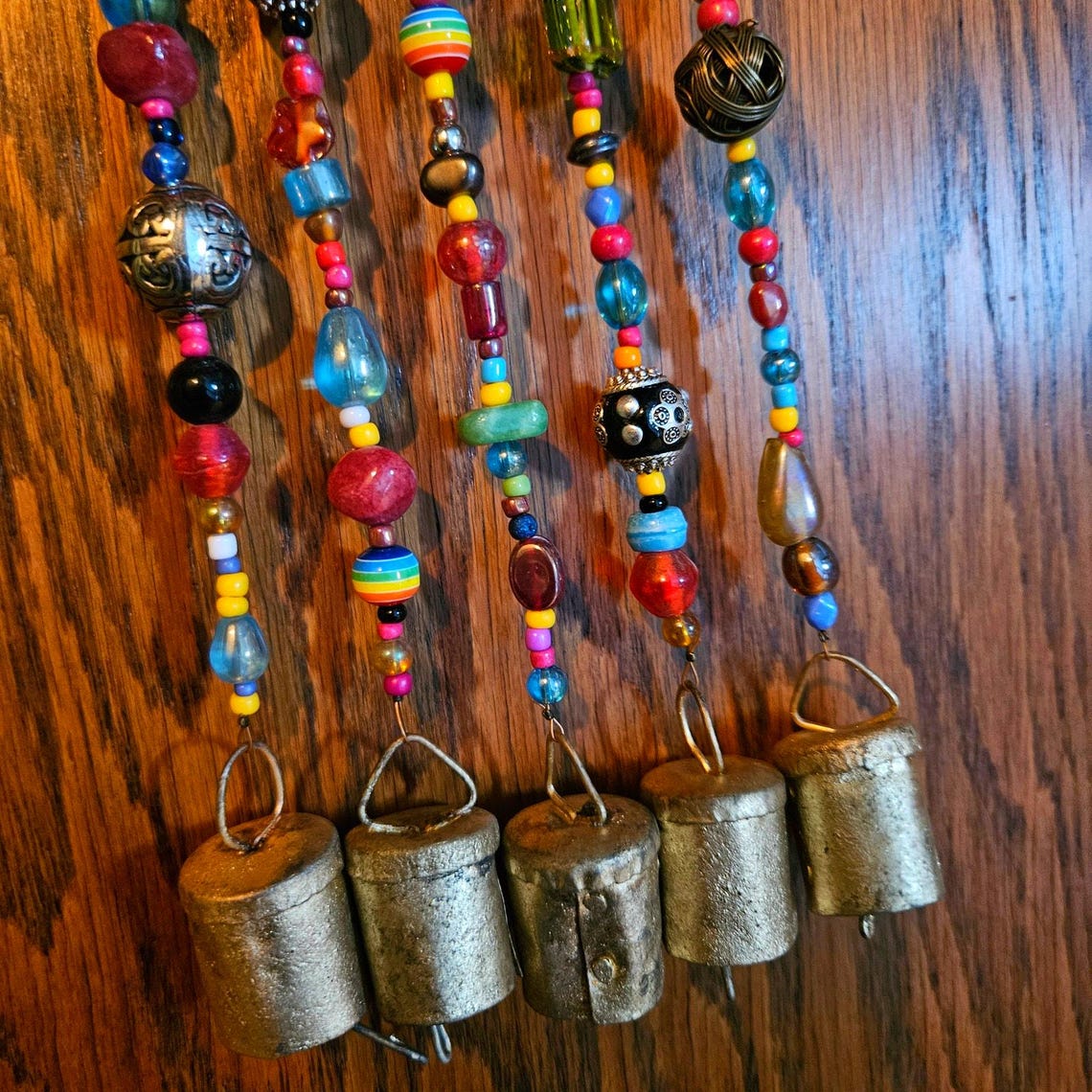 Handmade Boho Windchime Glass Beaded Wind Chime Boho Eclectic Hippie 15 ...