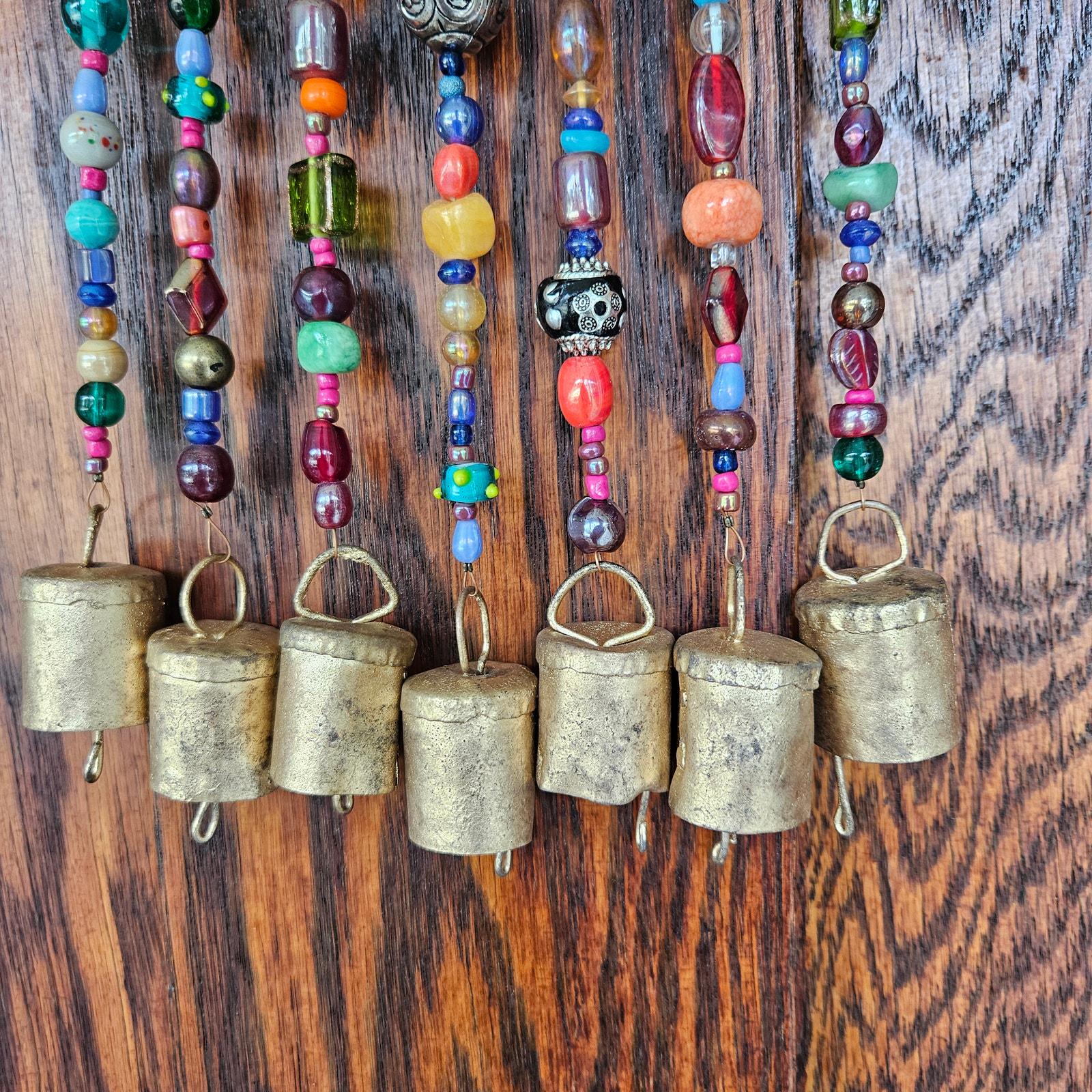 Handmade Boho Windchime Glass Beaded Wind Chime Boho Eclectic Hippie - Etsy