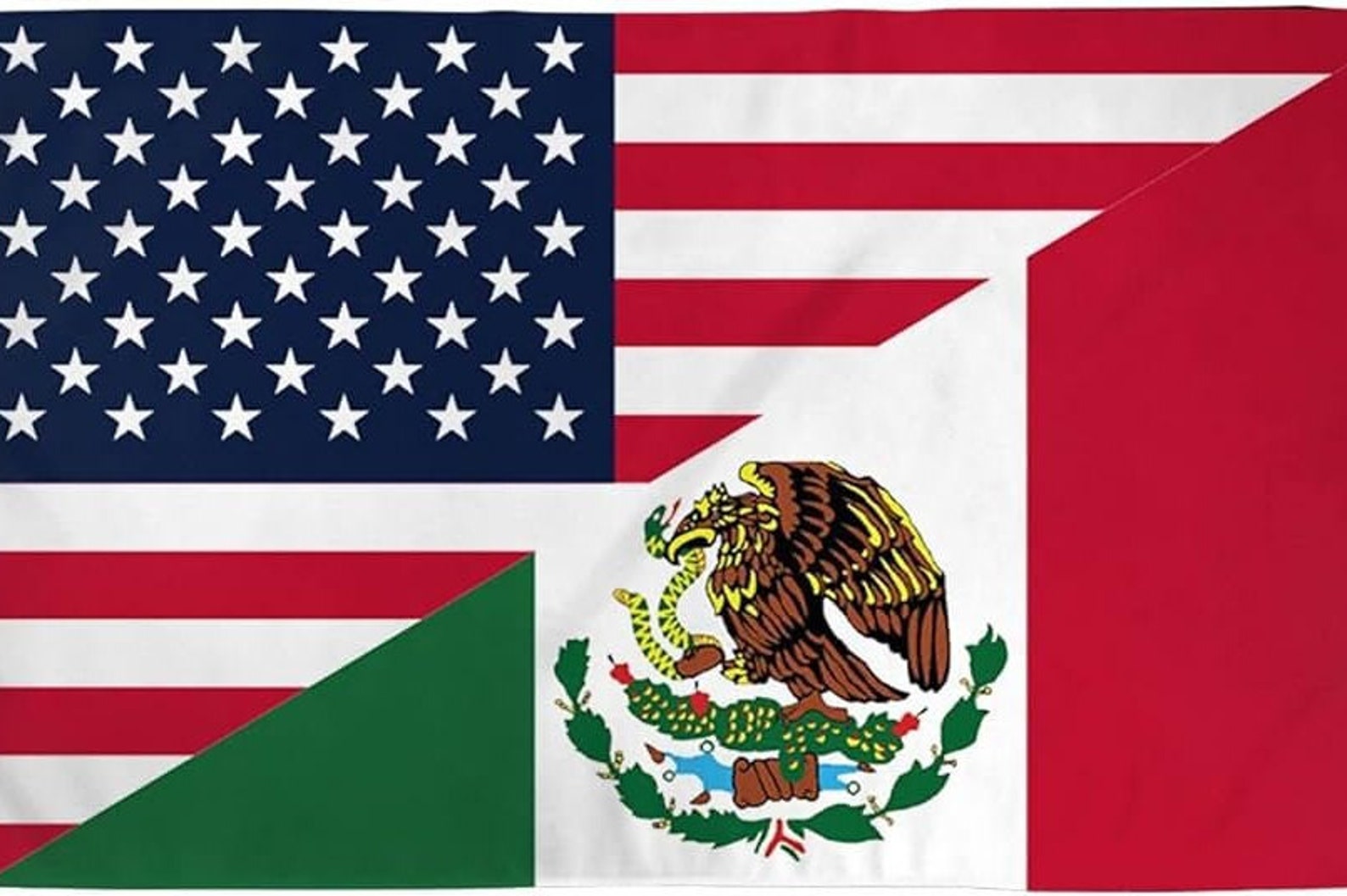American and Mexican Flag Decal - Etsy