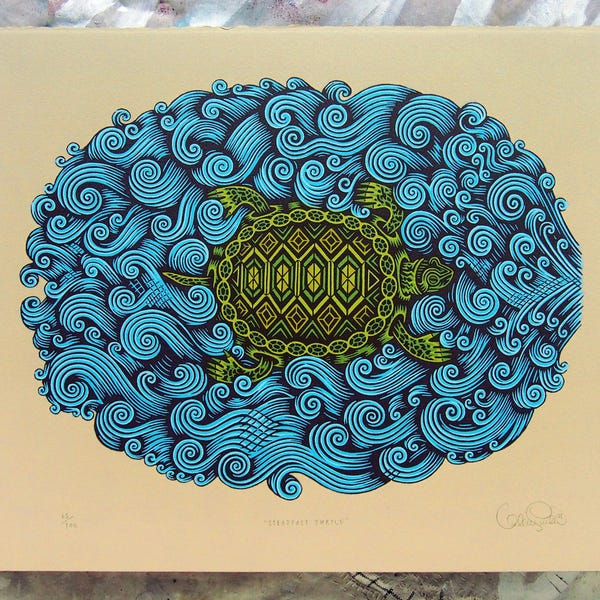 Woodcut Print - Etsy