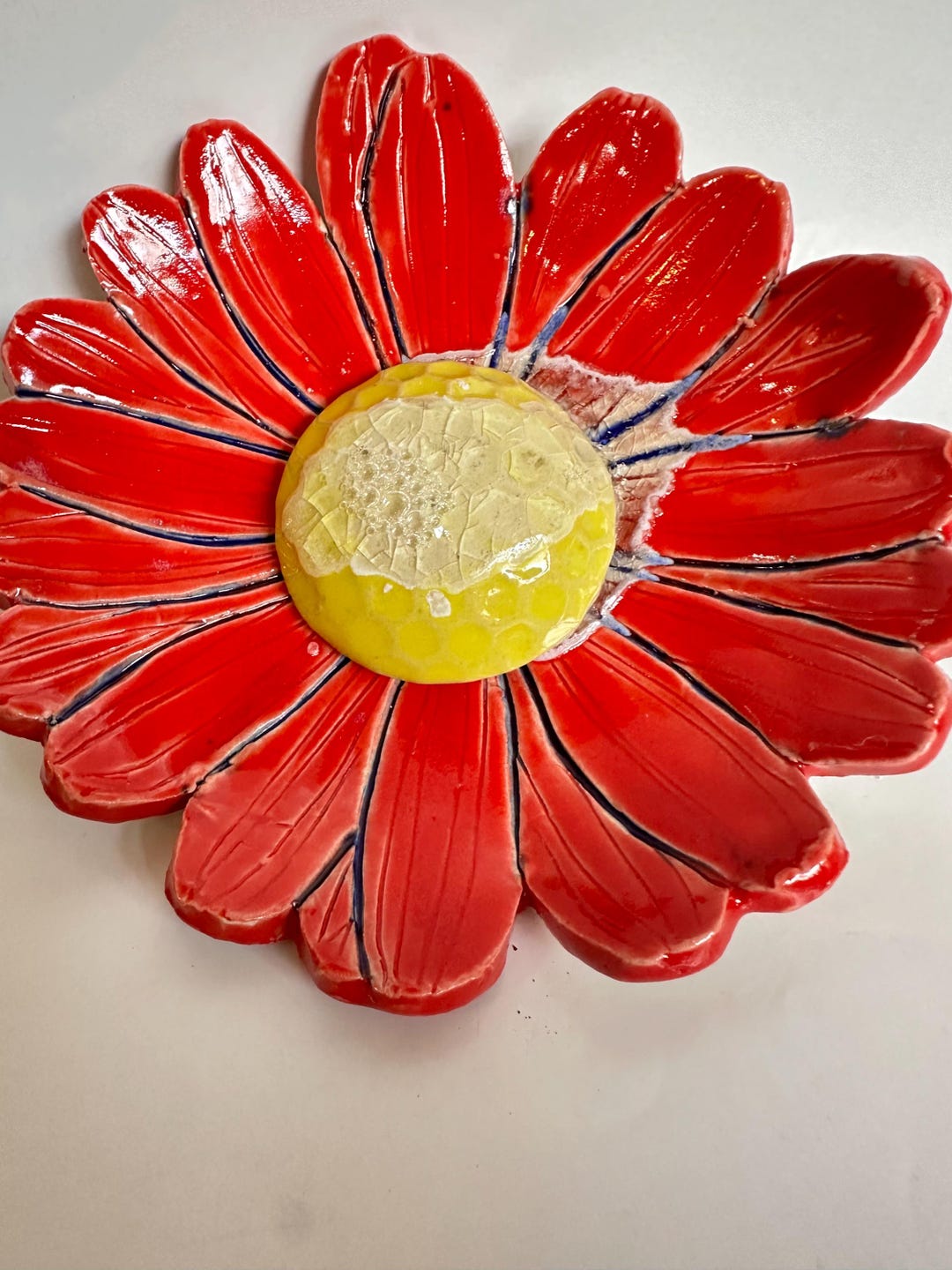 Red Petal Flower Bee Feeder / Butterfly Puddler - Etsy