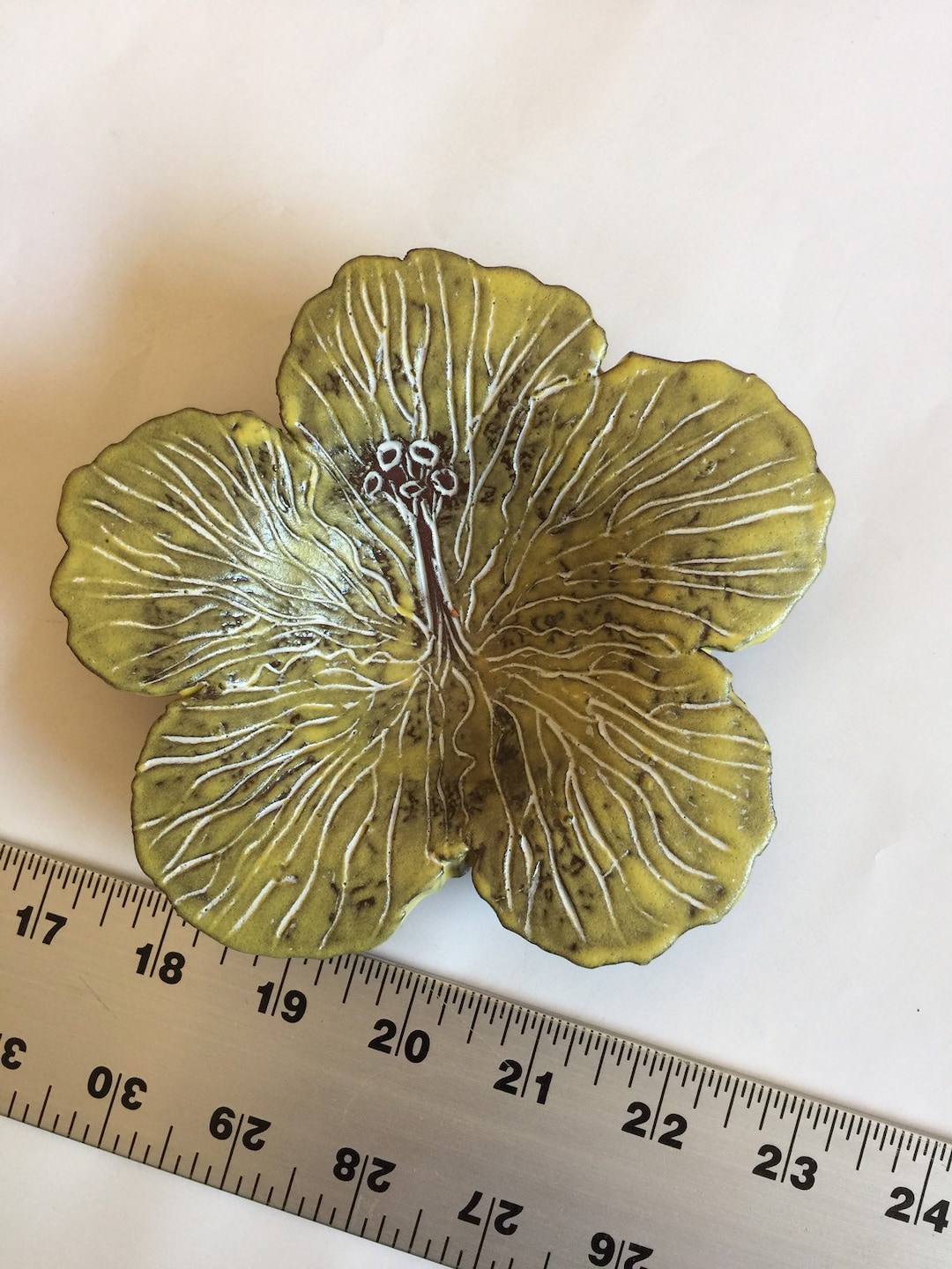 Carved Matte Yellow Hibiscus Flower Butterfly Puddler Feeder - Etsy