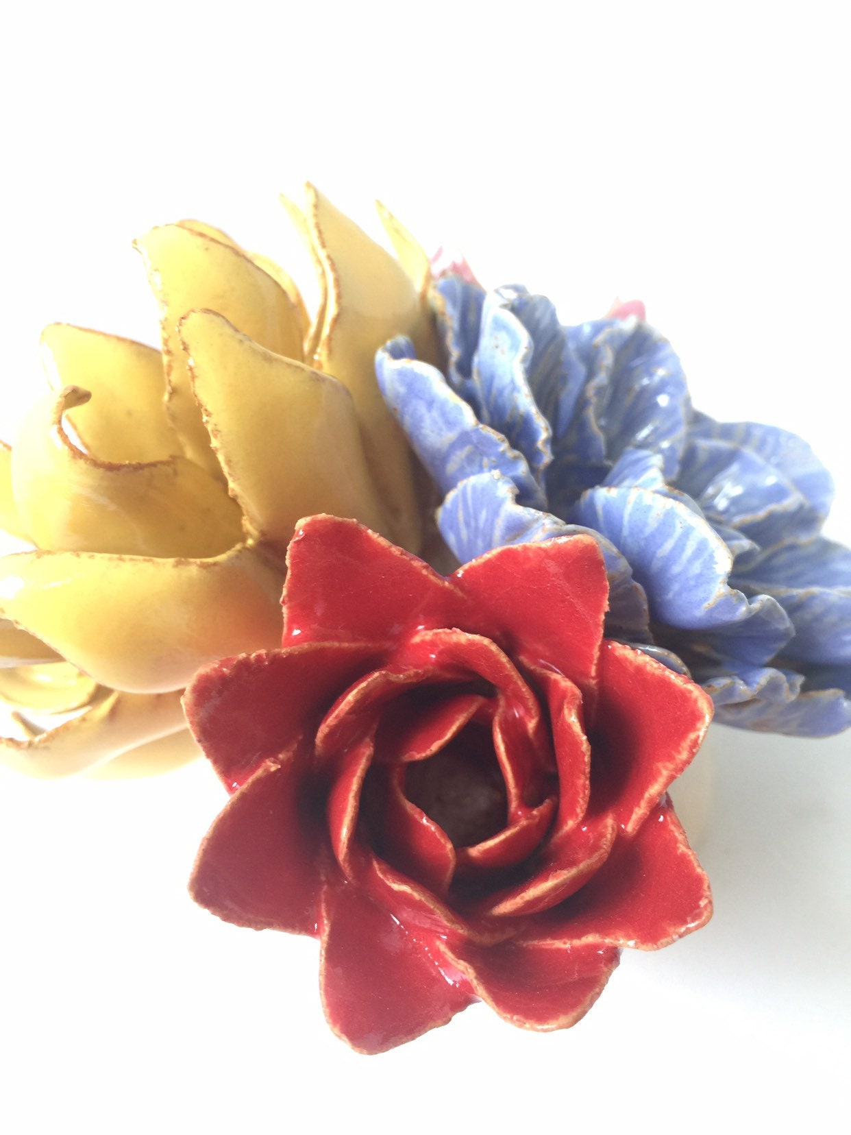 Mixed Flower Ceramic Wallflower Sculpture - Etsy
