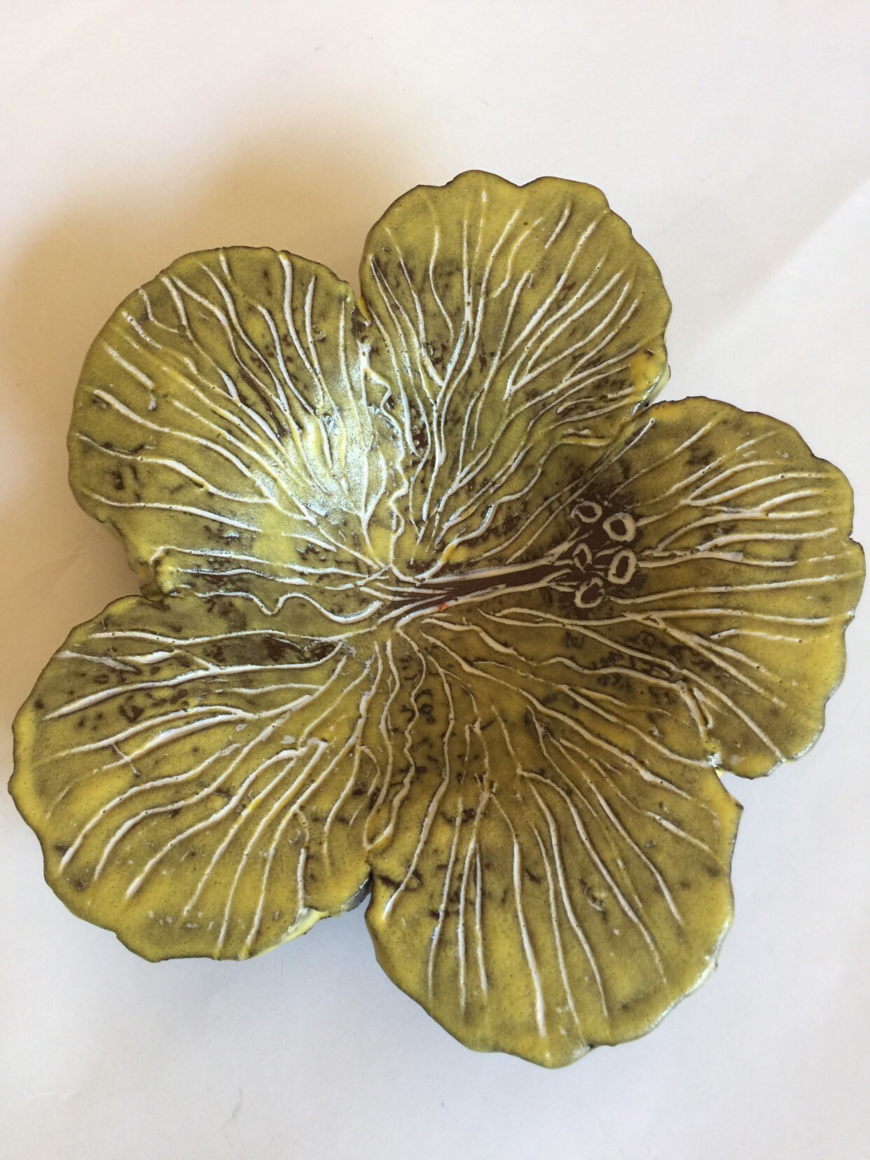 Carved Matte Yellow Hibiscus Flower Butterfly Puddler Feeder - Etsy