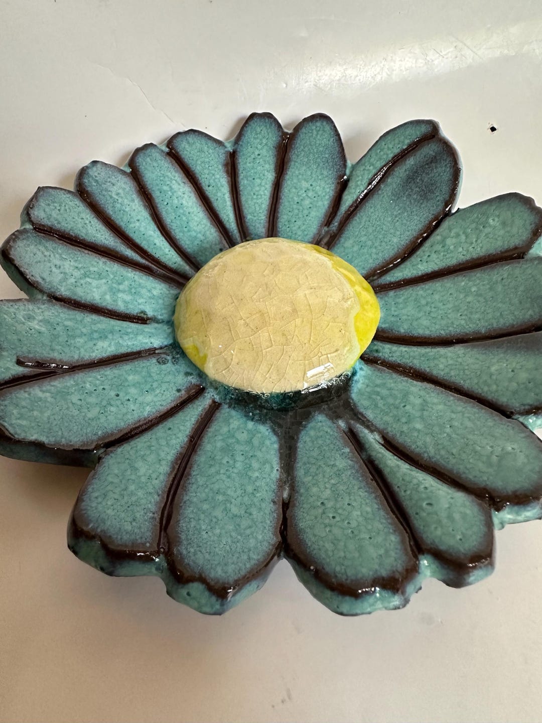Turquoise Petal Flower Bee Feeder / Butterfly Puddler - Etsy