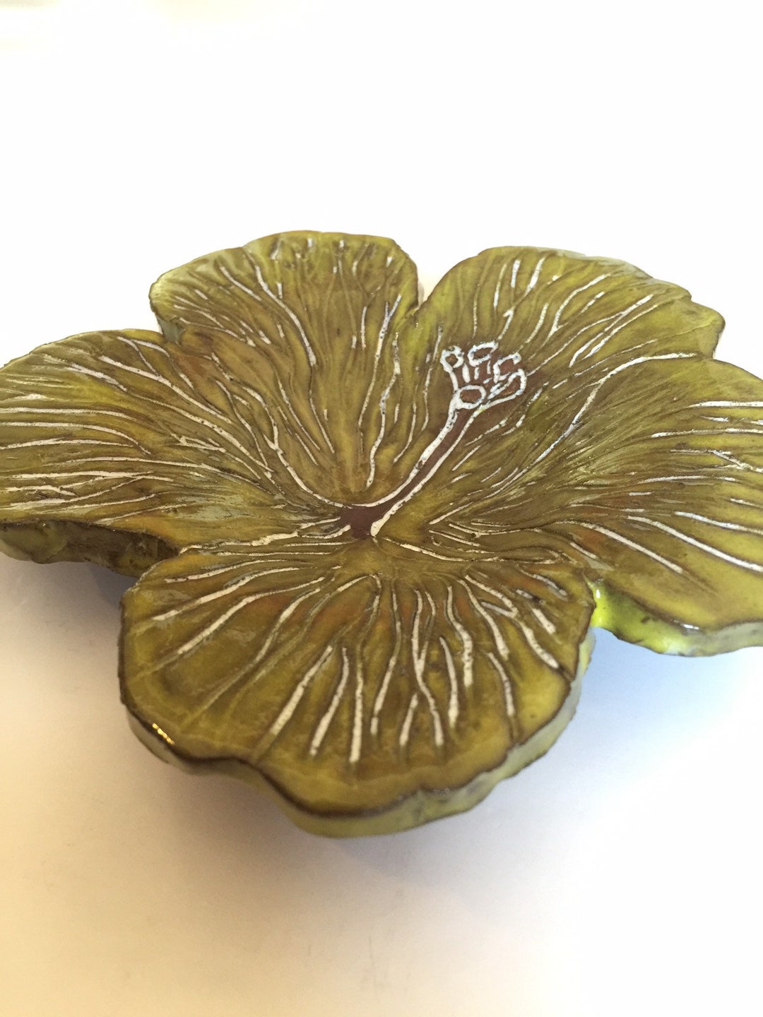 Carved Yellow Hibiscus Flower Butterfly Puddler Feeder - Etsy