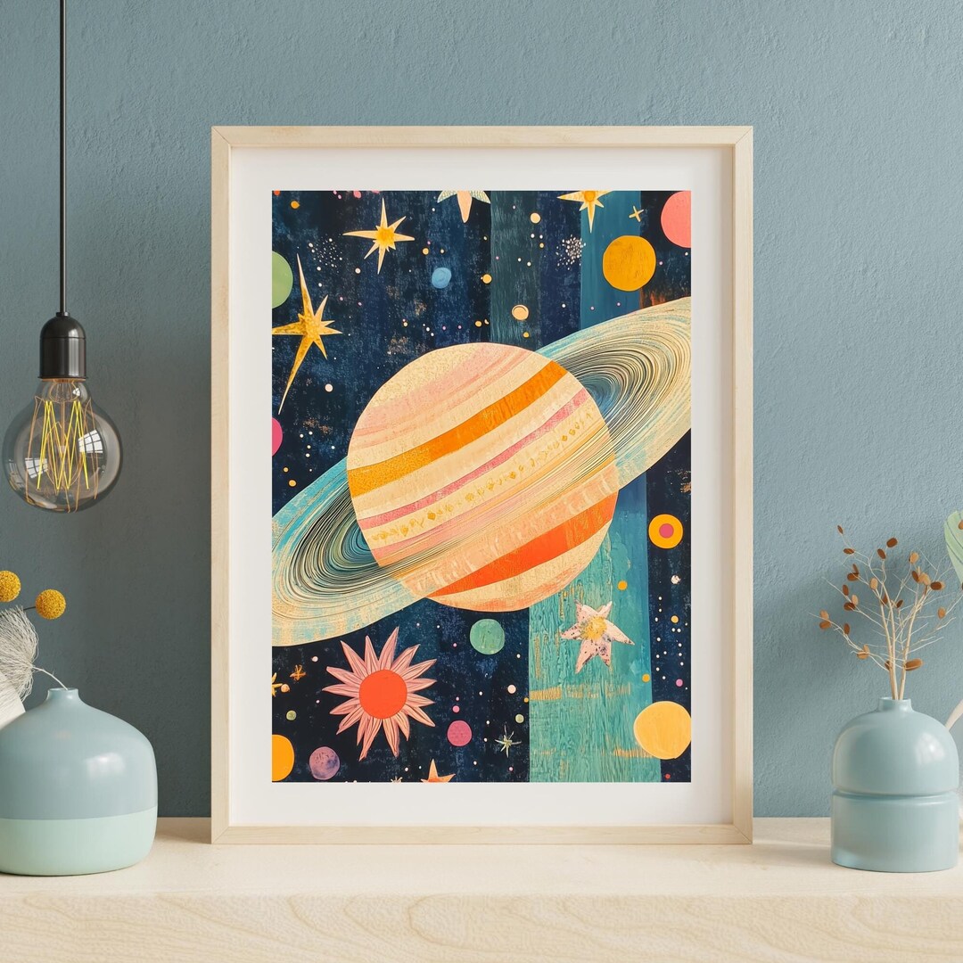 Saturn by Avery Crane Unframed Art Print Astronomy Astrophysics Abstract Art - Etsy