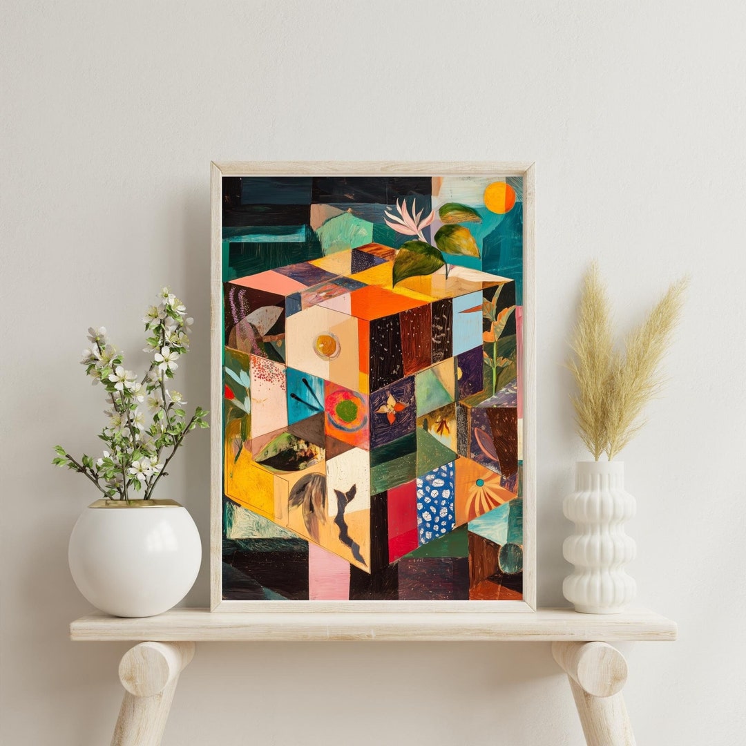 Tesseract (4D Cube) by Avery Crane - Unframed Art Print - 4-dimensional ...