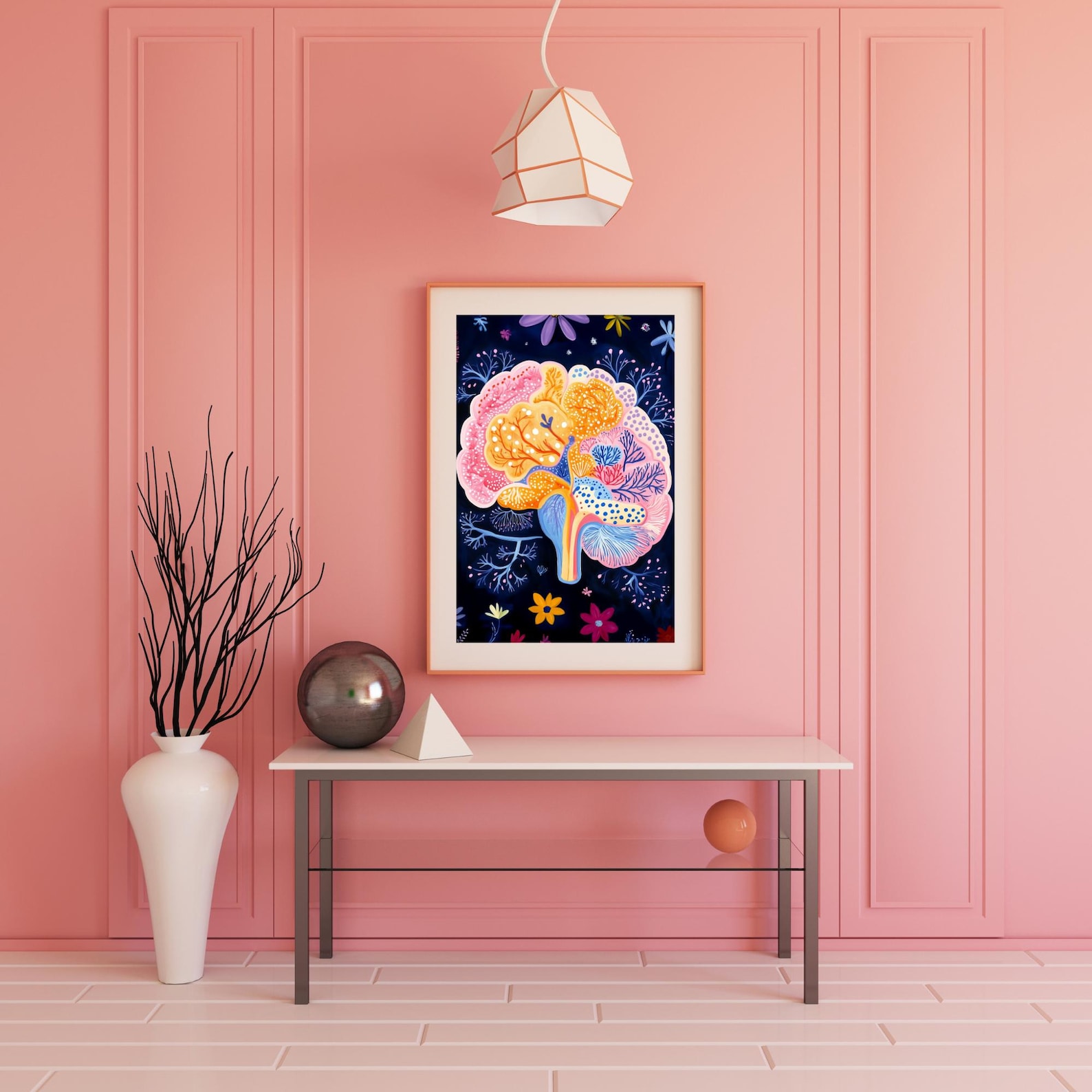 Neuroflora by Avery Crane | Colorful Brain Anatomy Art Print | Abstract ...