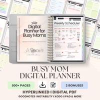 Busy Mom Planner 2025 Spreadsheet Life Planner ADHD Mom Digital Planner ...