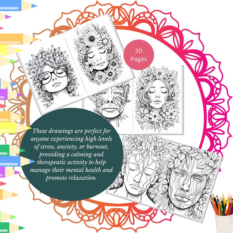 Mindfulness Adult Colouring Pages Sheets Book Digital Download ...