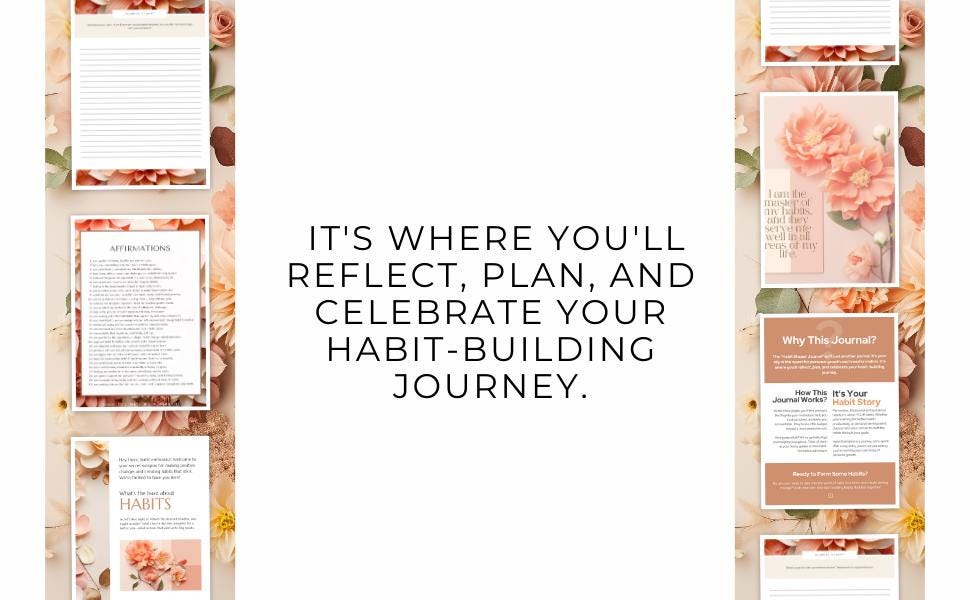 2025 Habit Tracker Digital PDF Printable Personal Development Guided ...