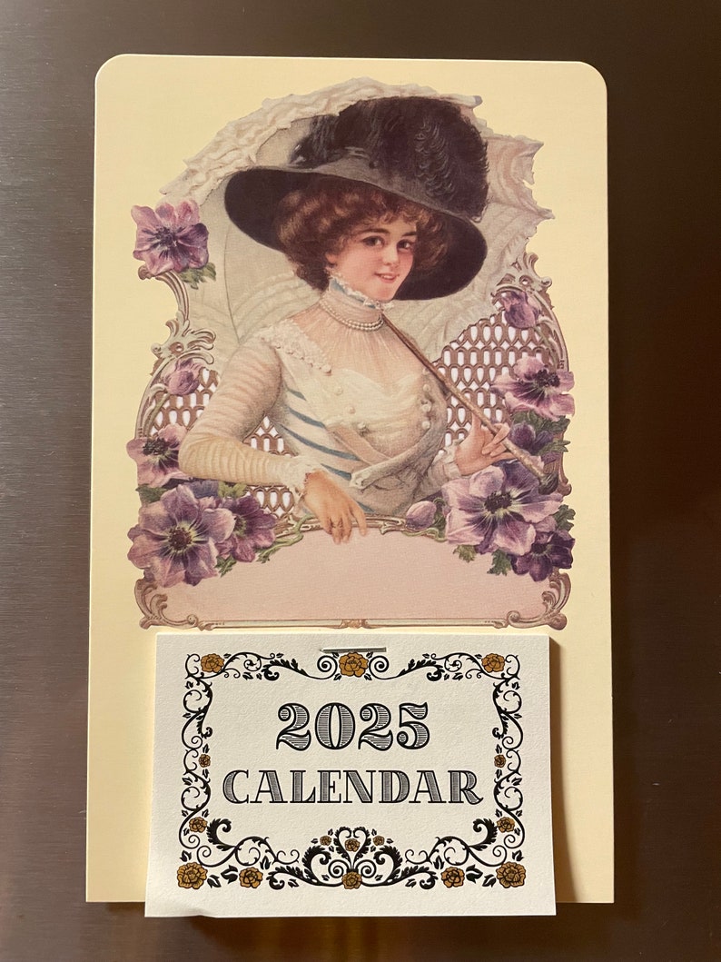 2025 Vintage Mini Calendar With Magnet - Etsy