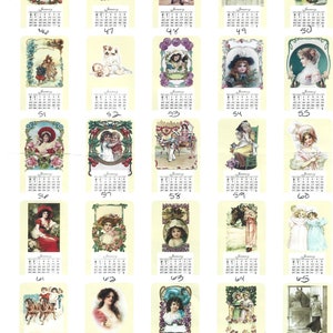 2026 Vintage Mini Calendar With Magnet - Etsy