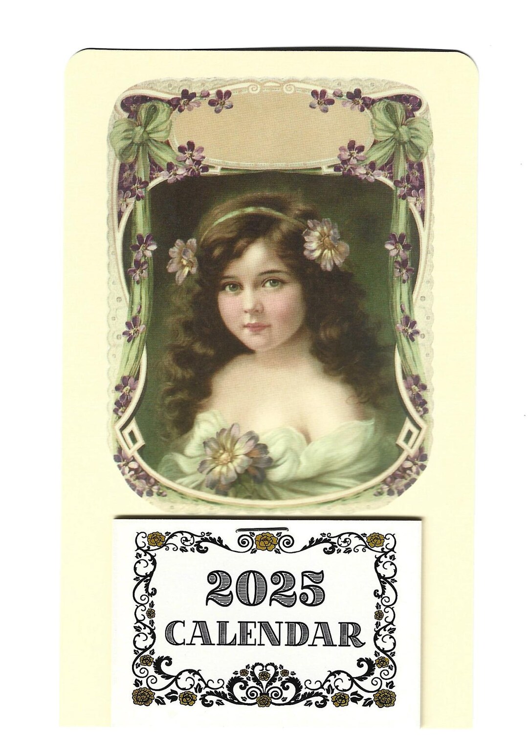 2025 Vintage Mini Calendar With Magnet - Etsy