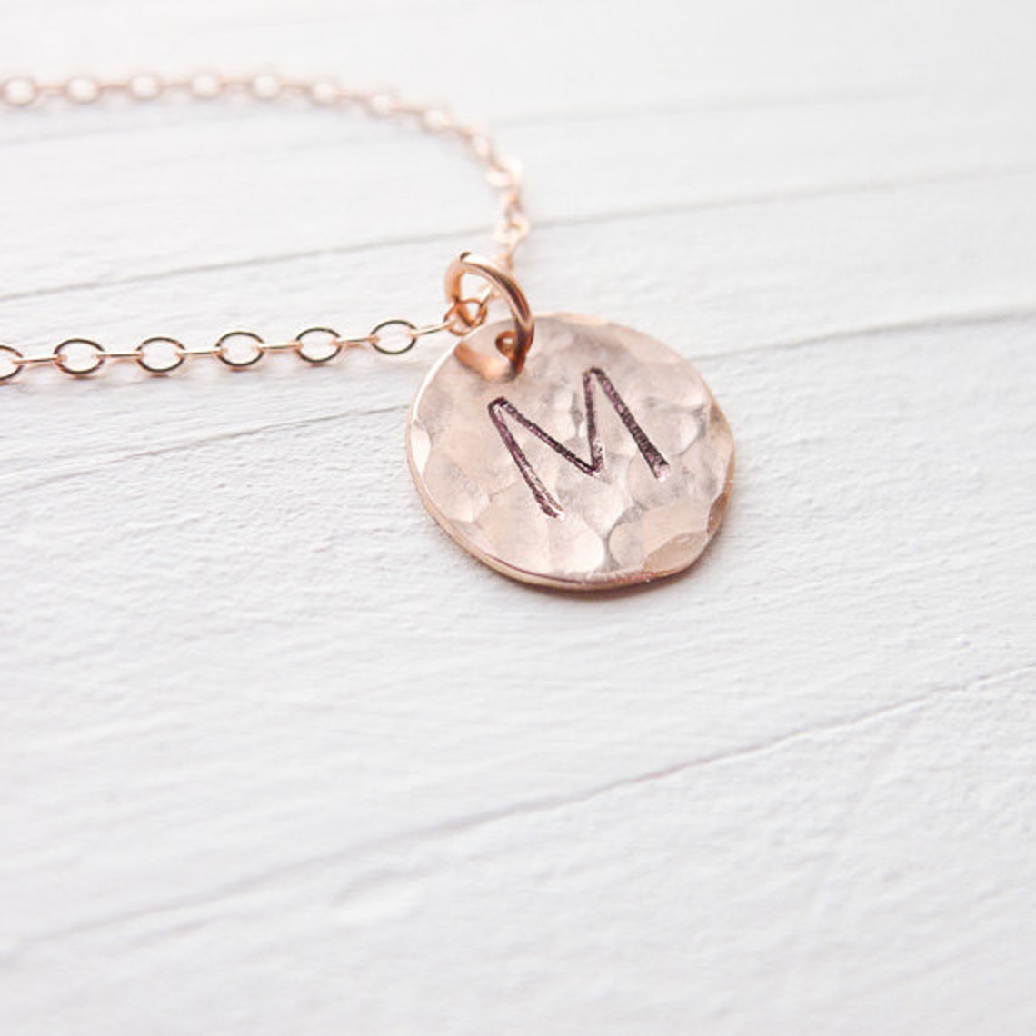 Rose Gold Initial Jewelry Rose Gold Monogram Pendant Rosegold | Etsy