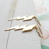 Gold Lightning Bolt Earrings Statement Bolt Earrings Gold Dainty ...