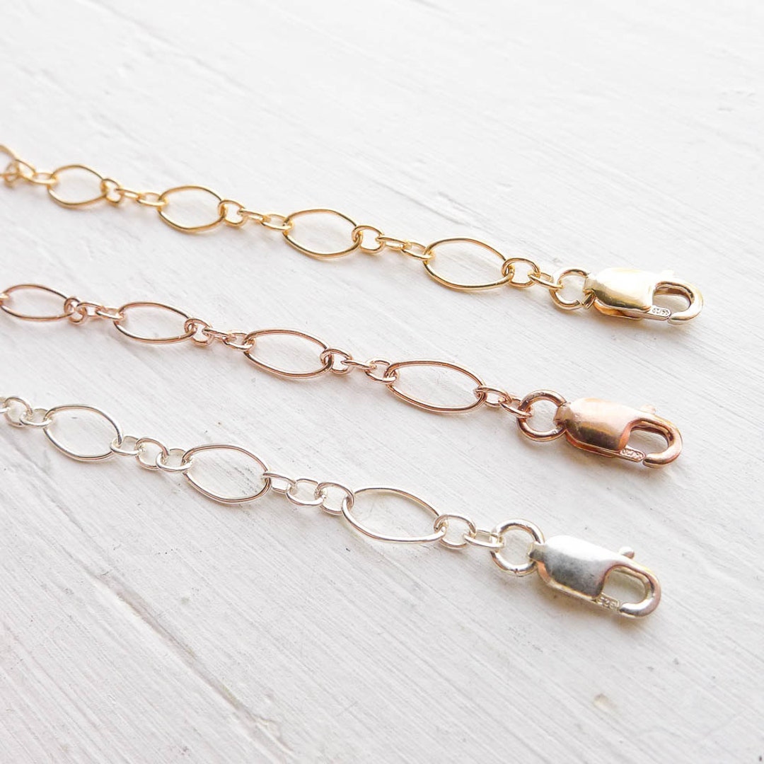 Necklace Extender Sterling Silver Expandable Chain Bracelet Add Length ...