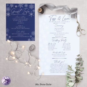 Ms. Snow | Snowy Winter Wedding Invitation Suite | Personalized ...