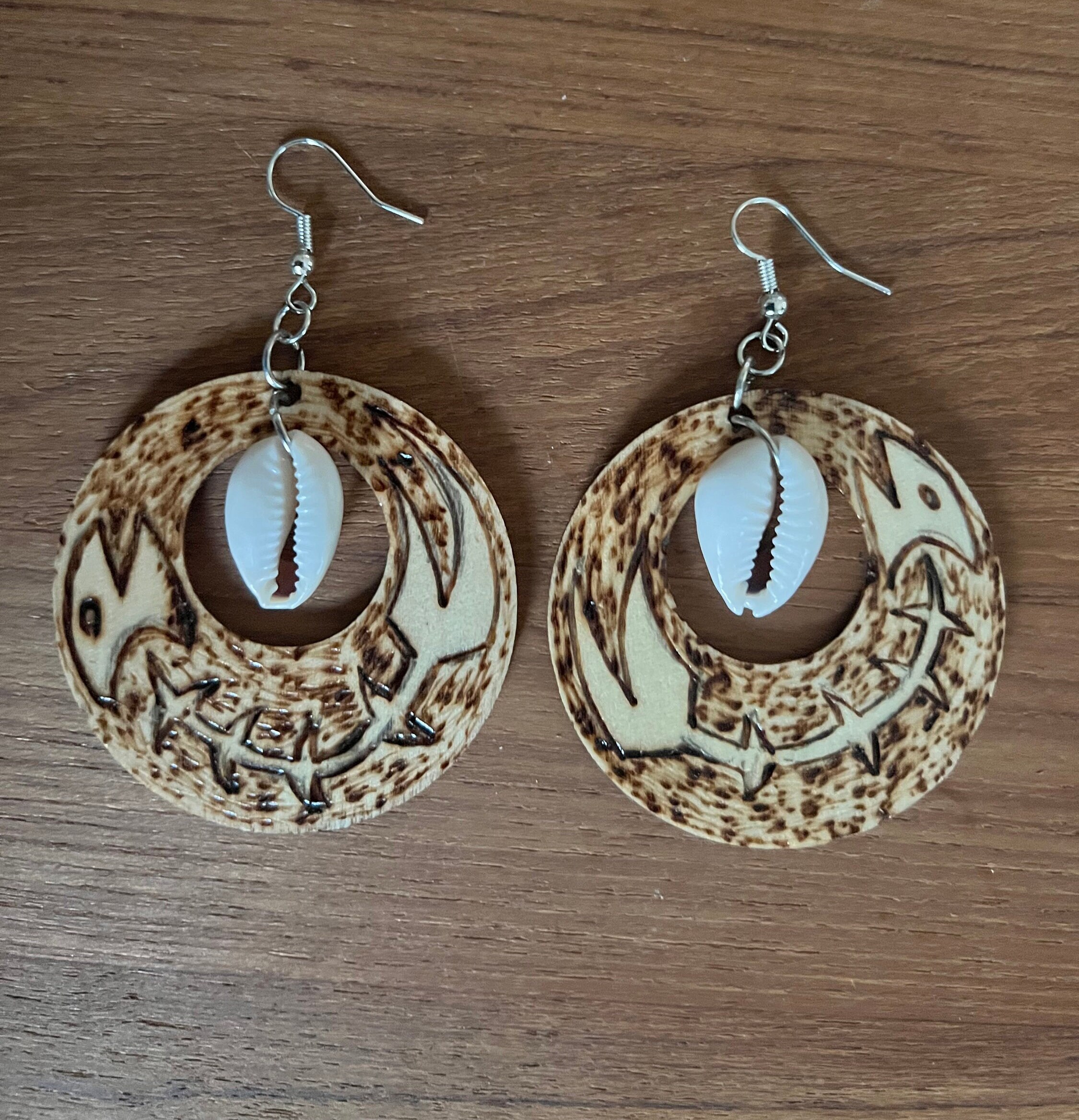 Wood Pyrography Beach Ocean Shell - Etsy