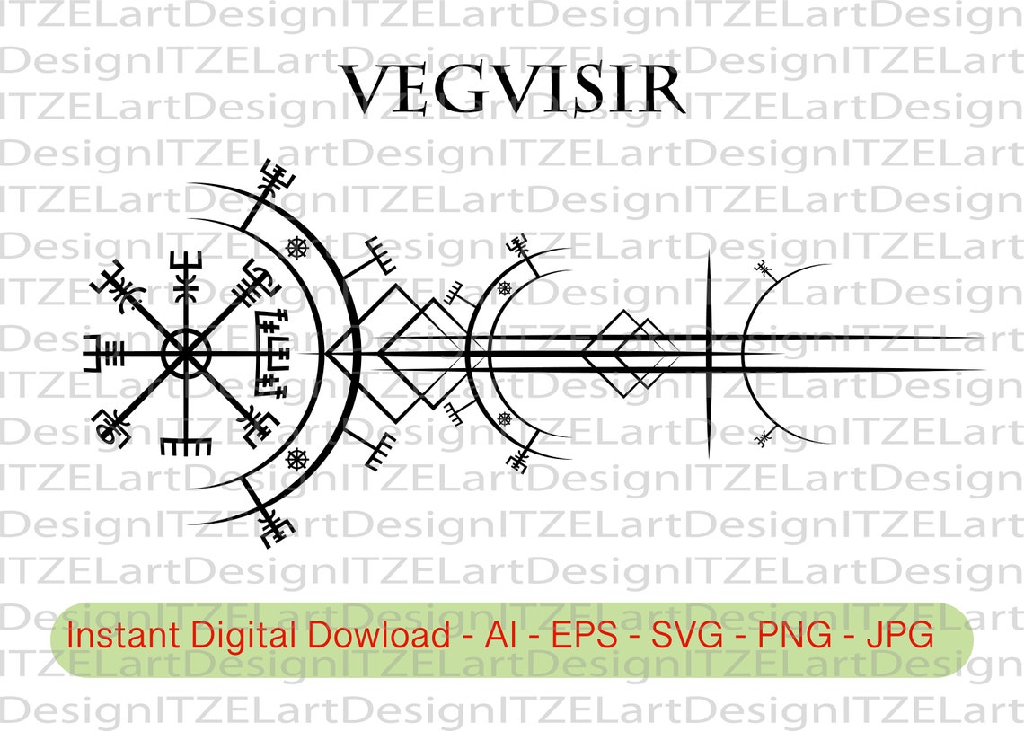 Vegvisir Compass Viking Nordic Symbols Valhalla, PNG , SVG , EPS , Ai ...