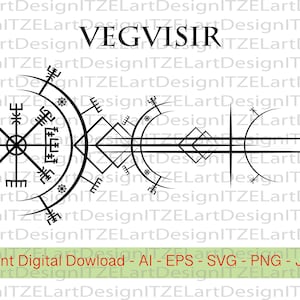Vegvisir Compass Viking Nordic Symbols Valhalla, PNG , SVG , EPS , Ai ...