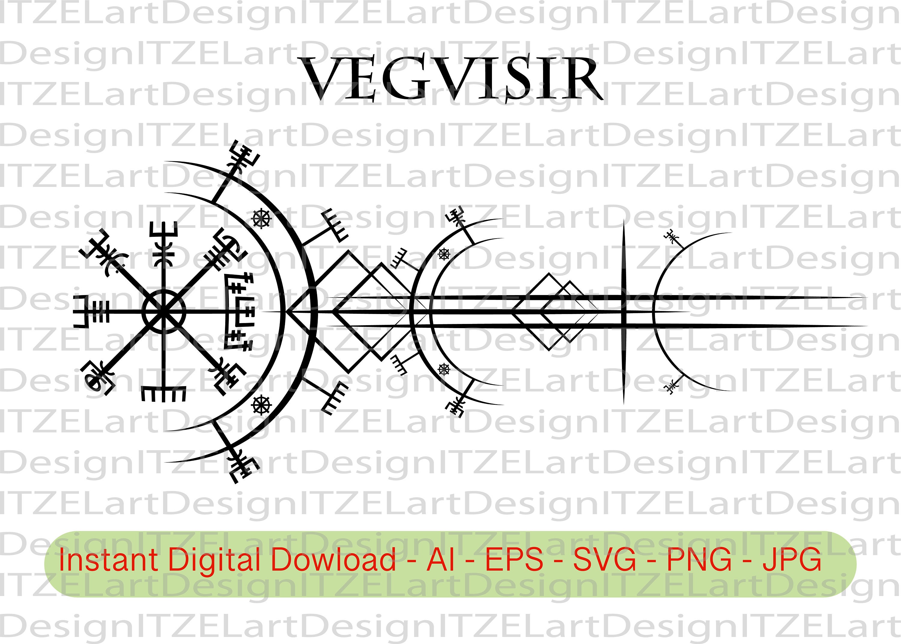 Vegvisir Compass Viking Nordic Symbols Valhalla, PNG , SVG , EPS , Ai ...