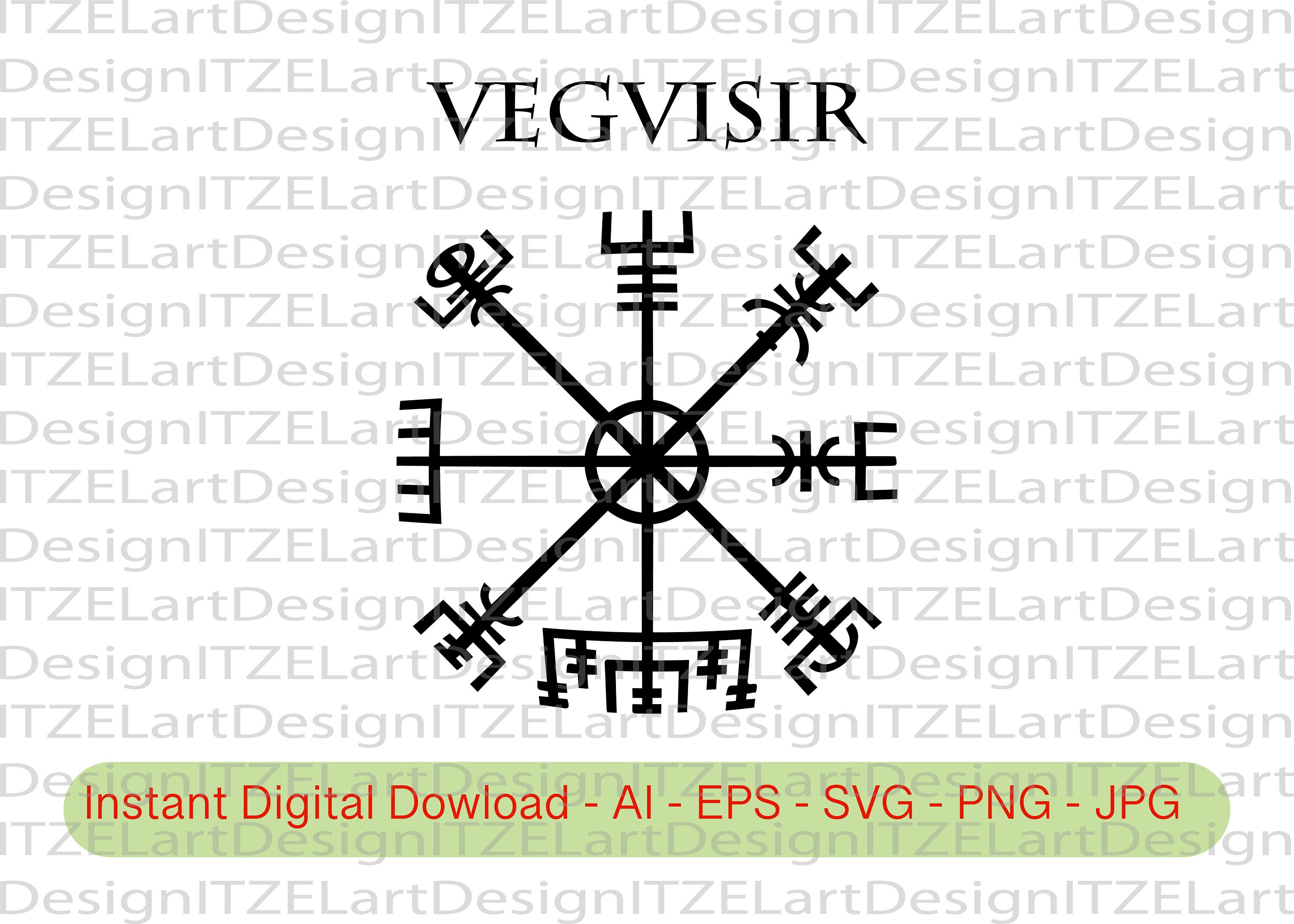 Vegvisir Compass Viking Nordic Symbols Valhalla, PNG , SVG , EPS , Ai ...