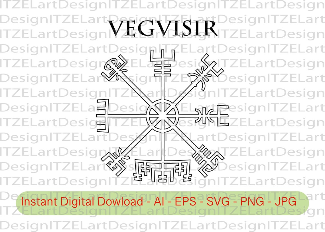 Vegvisir Compass Viking Nordic Symbols Valhalla, PNG , SVG , EPS , Ai ...