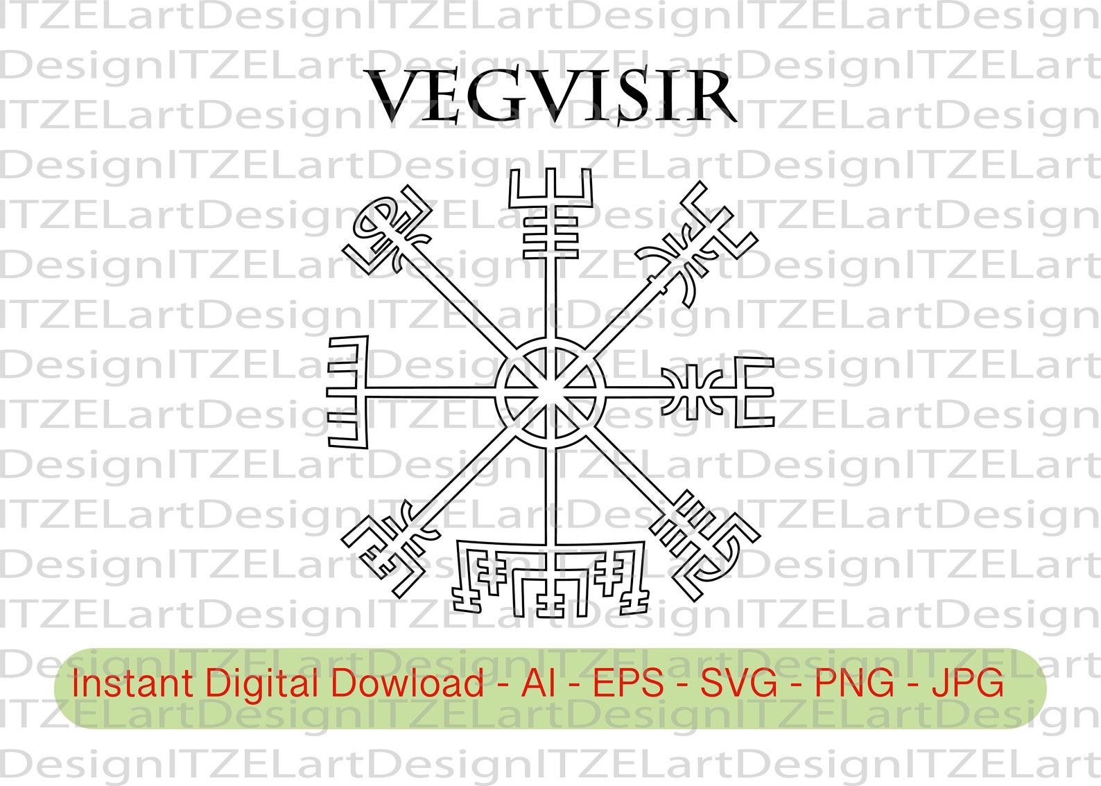 Vegvisir Compass Viking Nordic Symbols Valhalla, PNG , SVG , EPS , Ai ...