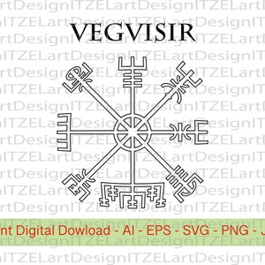 Vegvisir Compass SVG, Viking Nordic Design (digital Download) - Etsy