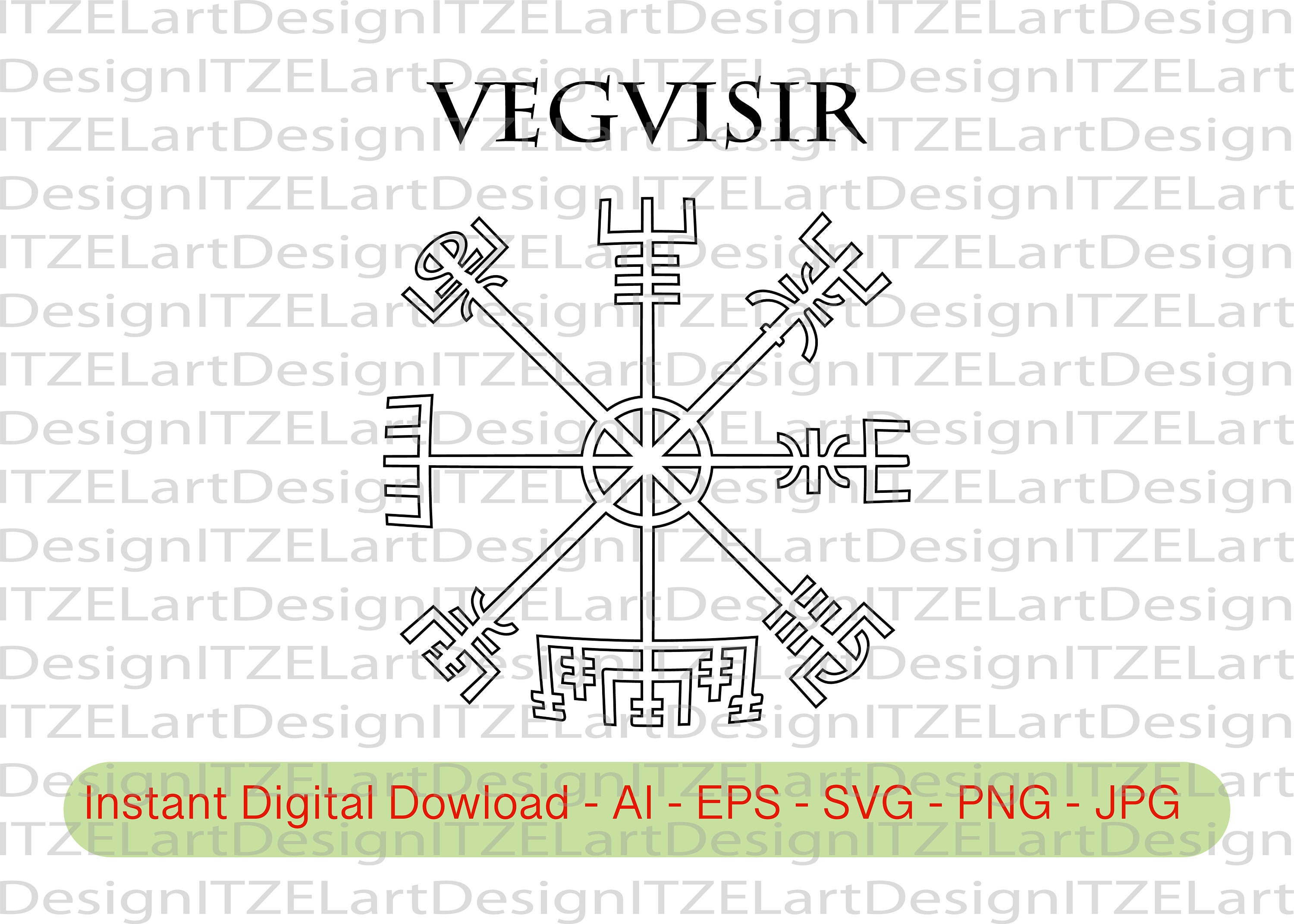 Vegvisir Compass Viking Nordic Symbols Valhalla, PNG , SVG , EPS , Ai ...