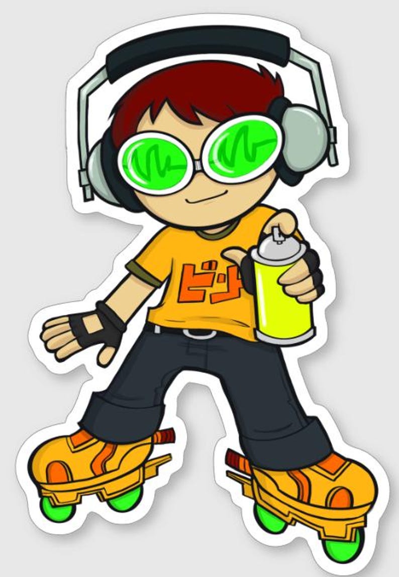 Jet Set Radio Chibi Stickers Beat and Gum - Etsy