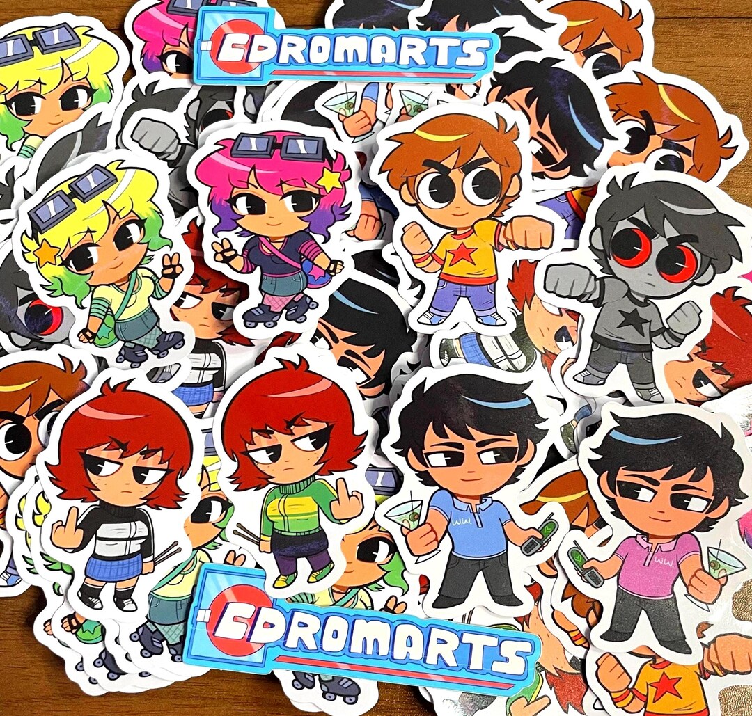 Scott Pilgrim Chibi STICKERS - Etsy
