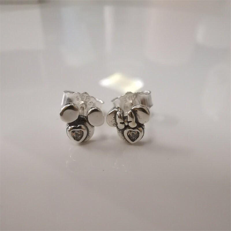 Pandora Mickey Minnie Mouse Silhouette Studs Earrings Etsy